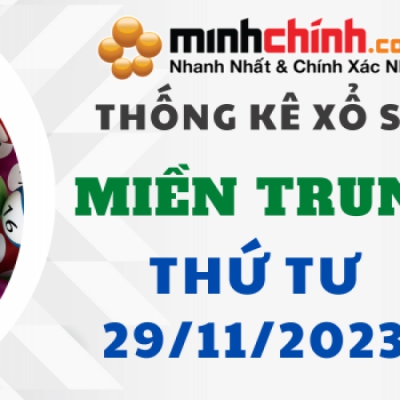 Thống kê XSMT 29/11/2023 – Thống kê KQXS Miền Trung ngày 29/11/2023